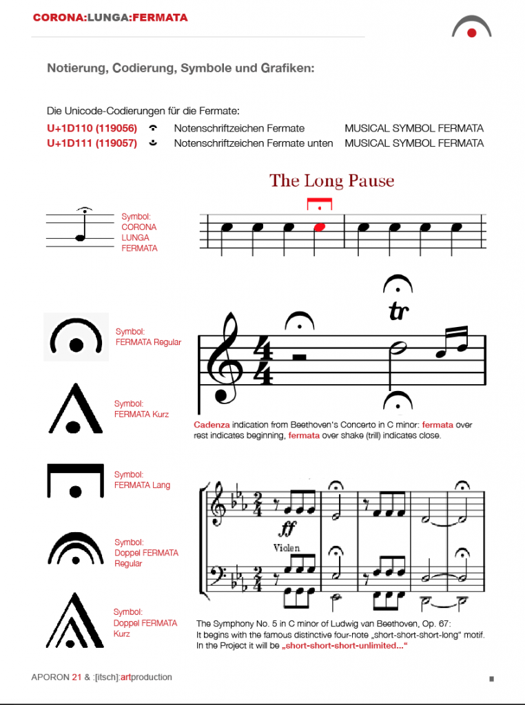 CORONA:LUNGA:FERMATA – APORON 21 – Vereinigung der Künste, Kulturen und ...